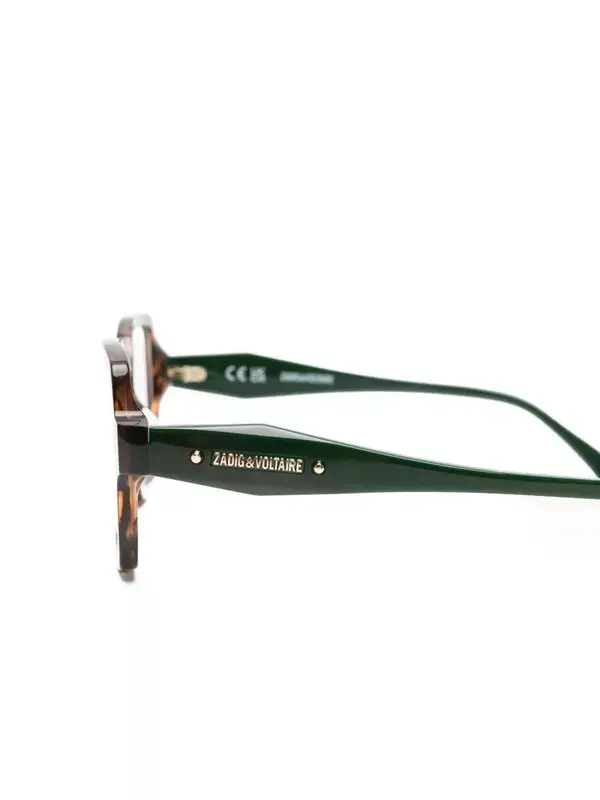 Zadig&Voltaire Tortoiseshell-effect Geometric-frame Glasses