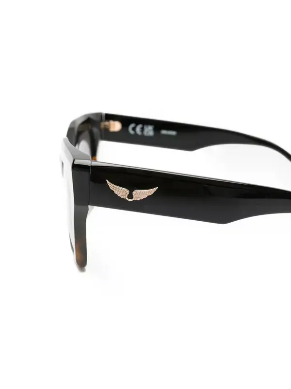 Zadig&Voltaire Square-frame Tortoiseshell-effect Sunglasses