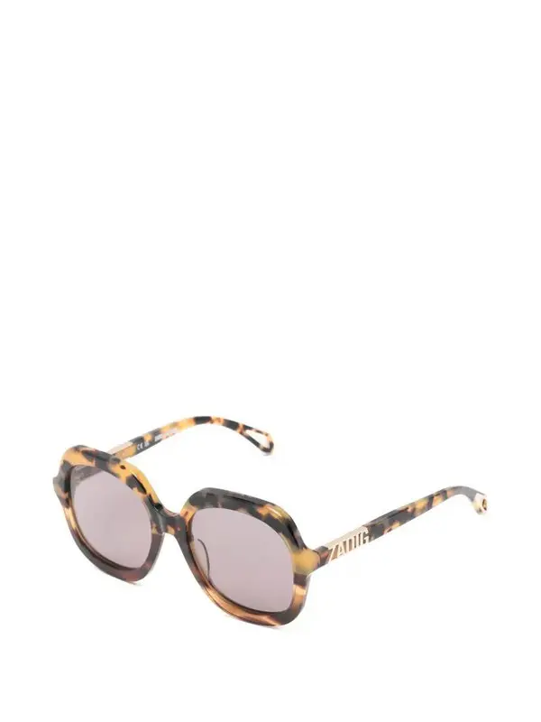 Zadig&Voltaire Tortoiseshell-effect Geometric-frame Sunglasses