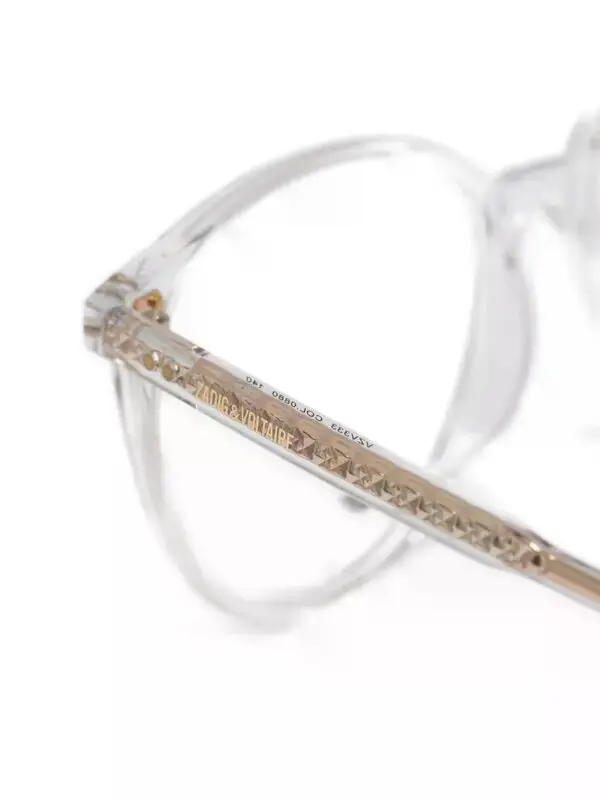 Zadig&Voltaire Embellished Round Frame Eyeglasses