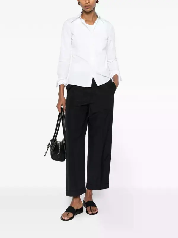 Peserico Elasticated Waistband Turned-up Cuff Trousers