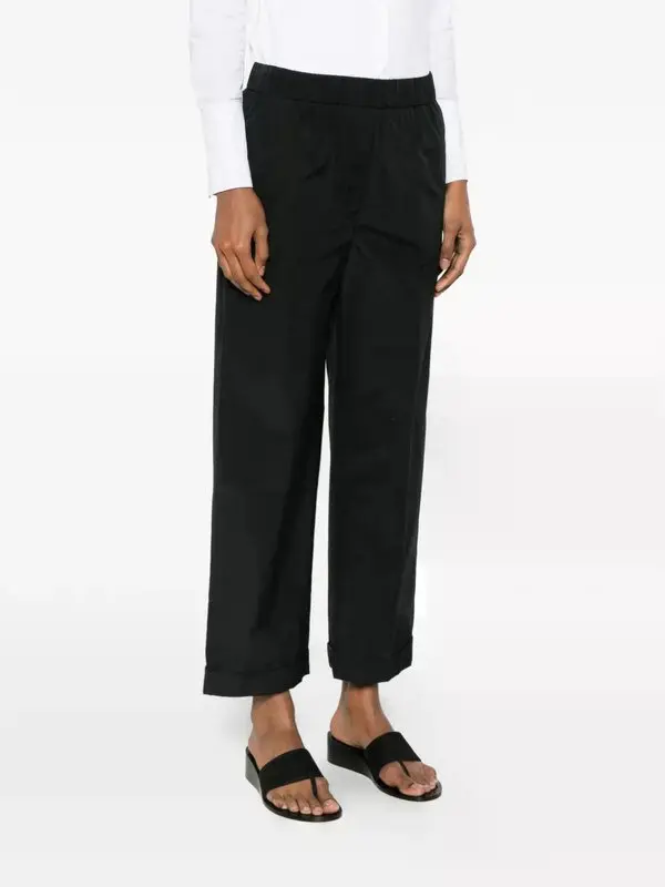Peserico Elasticated Waistband Turned-up Cuff Trousers