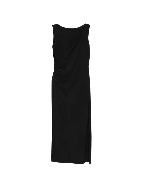 PENNYBLACK Sleeveless Ruched Midi Dress - Black