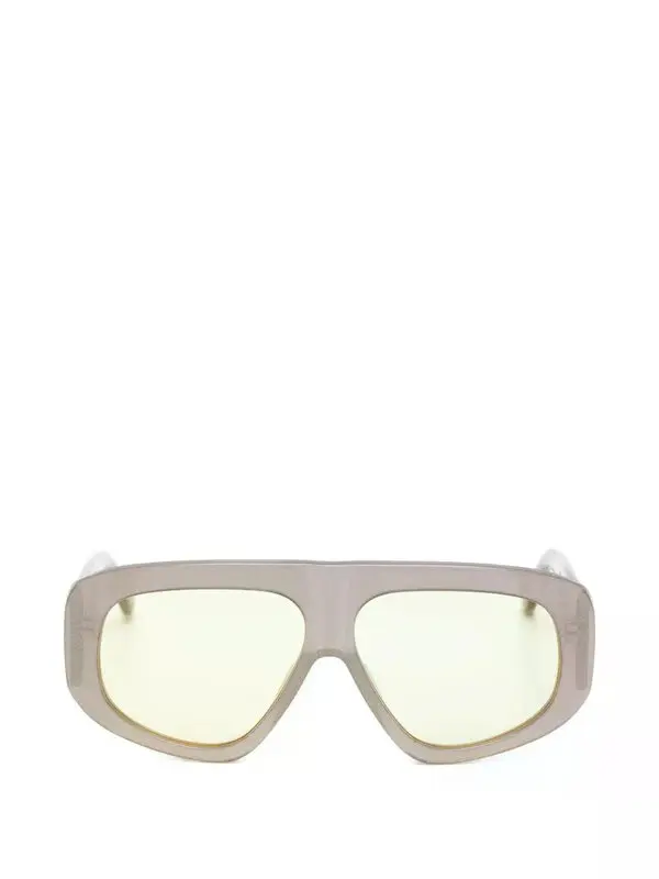 Attico X Linda Farrow Geometric-frame Sunglasses - Silver