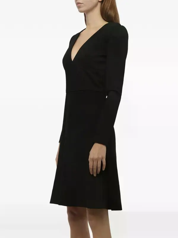Alexander McQueen Long-sleeved V-neck Dress