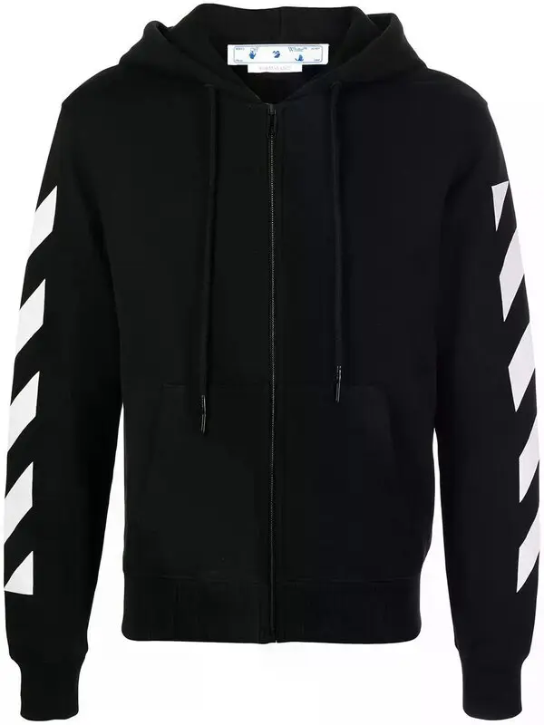 Off-White Arrows-print Cotton Zip-up Hoodie