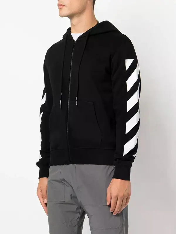Off-White Arrows-print Cotton Zip-up Hoodie