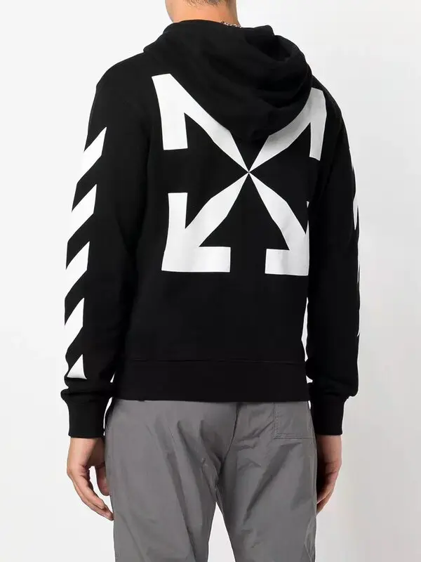 Off-White Arrows-print Cotton Zip-up Hoodie