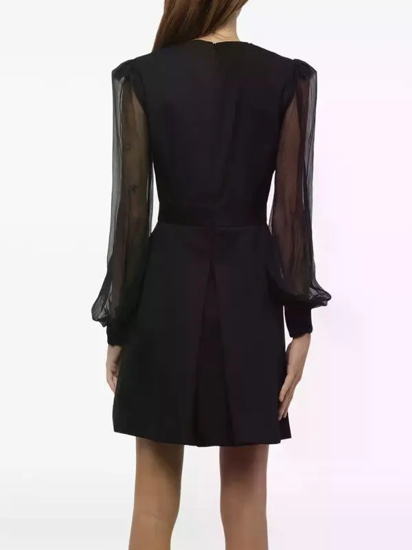 Alexander McQueen Sheer Sleeve Mini Dress