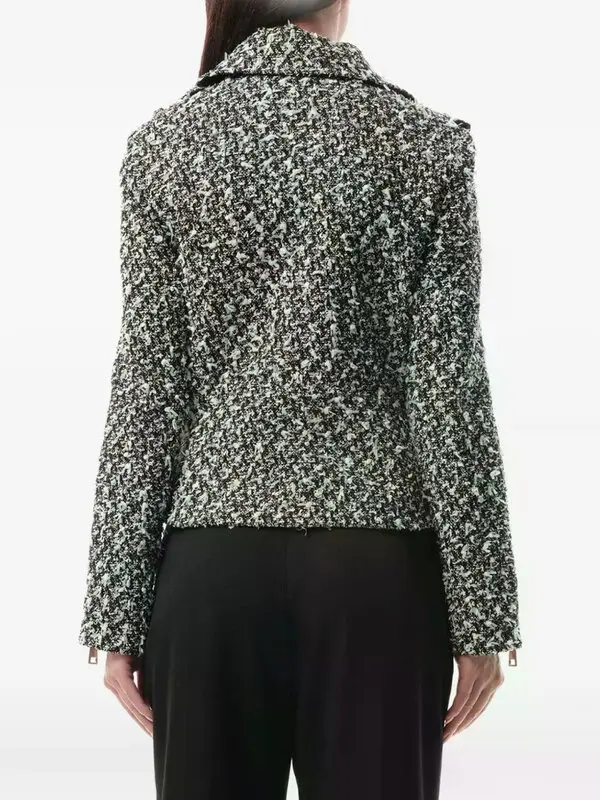 LANVIN Asymmetrical Zip Tweed Jacket
