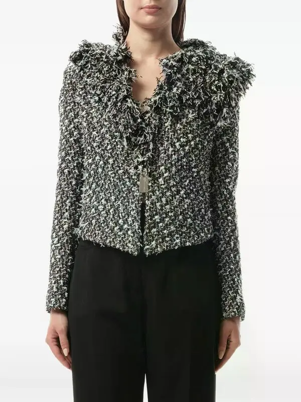 LANVIN Tweed Jacket With Frayed Edges