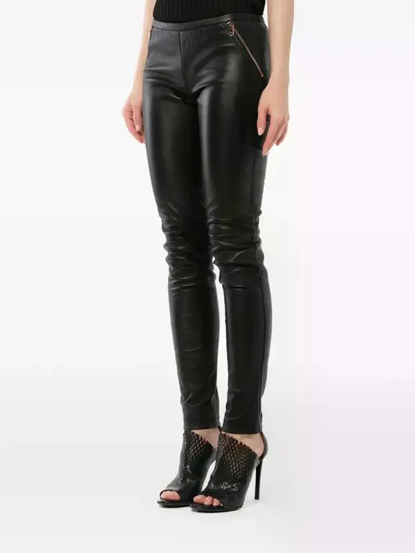 Emilio Pucci Zip-detail Leather Trousers