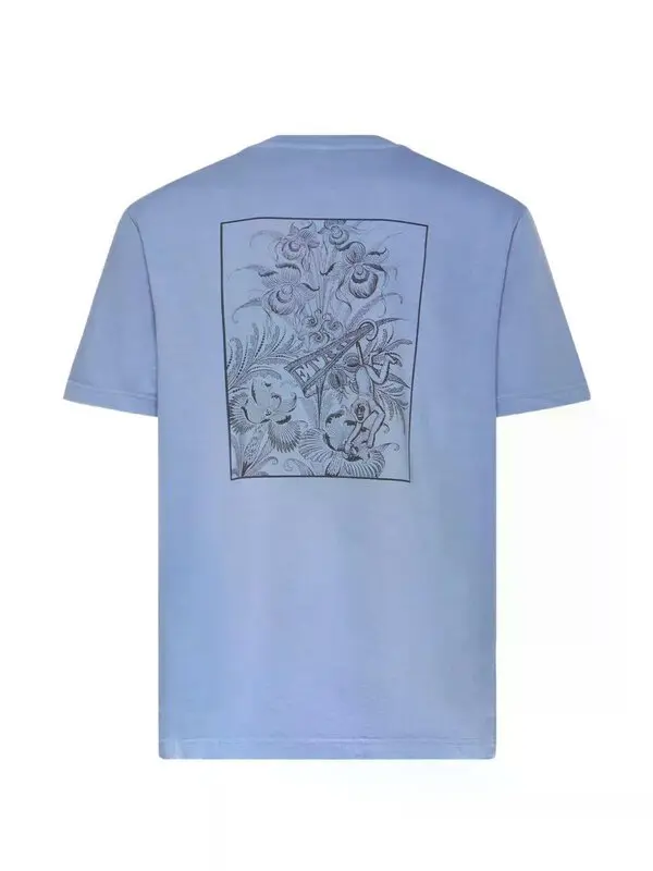Etro Pegaso-embroidered Graphic-print T-shirt