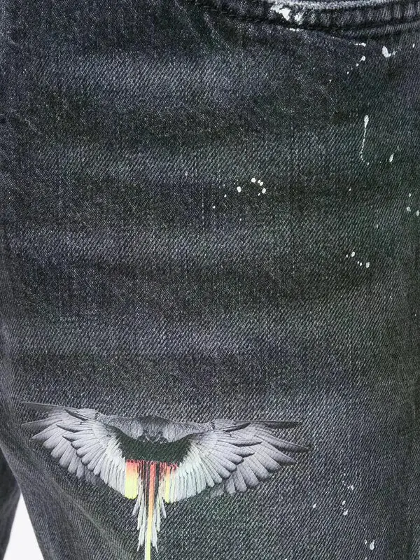 COUNTY OF MILAN Wing Jeans In Dark Grey Cotton Blend