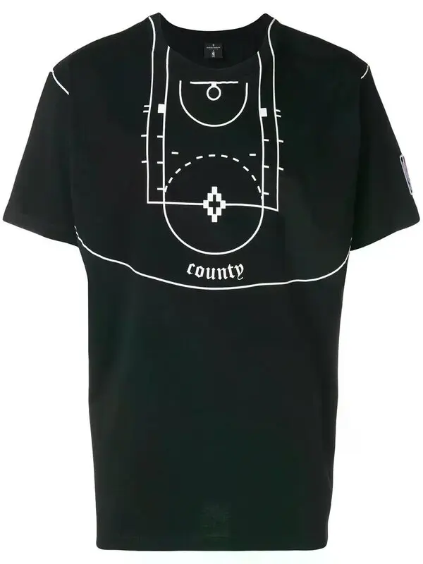 COUNTY OF MILAN Nba Court T-shirt - Black