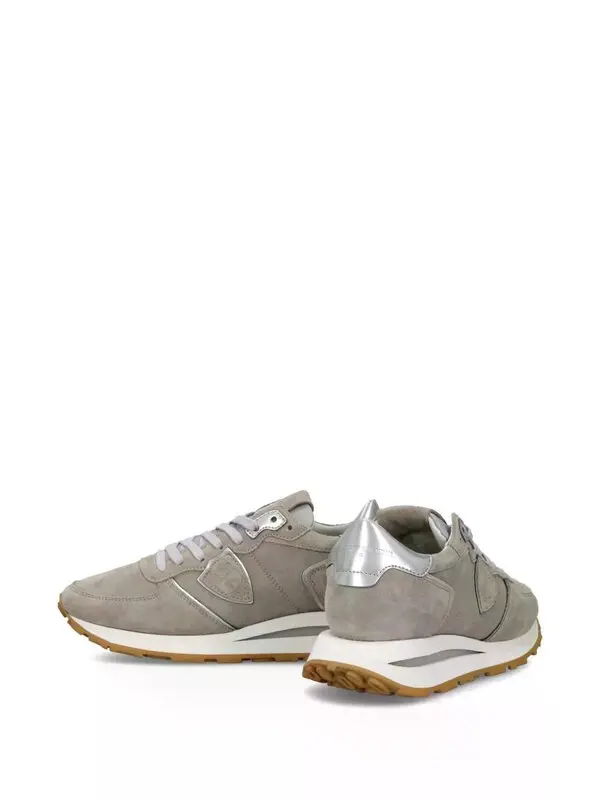Philippe Model Tropez Haute Metallic-heel-counter Sneakers - Grey