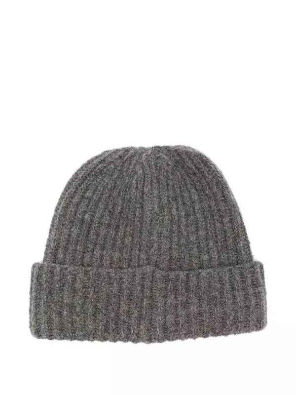 ZANONE Ribbed Knit Beanie Hat - Grey