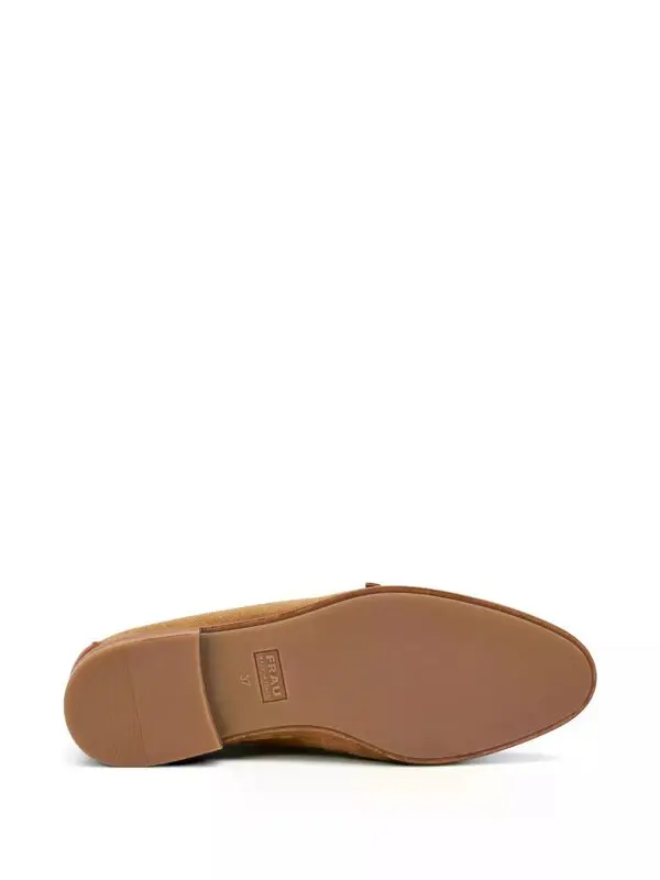 FRAU Suede Buckle Detail Loafers - Neutrals