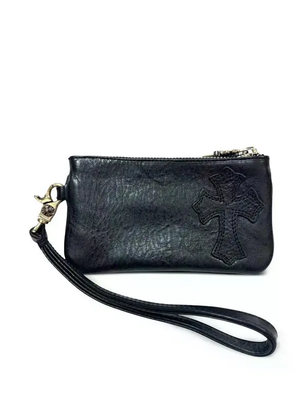 Chrome Hearts Cross-patch Leather Wallet - Black
