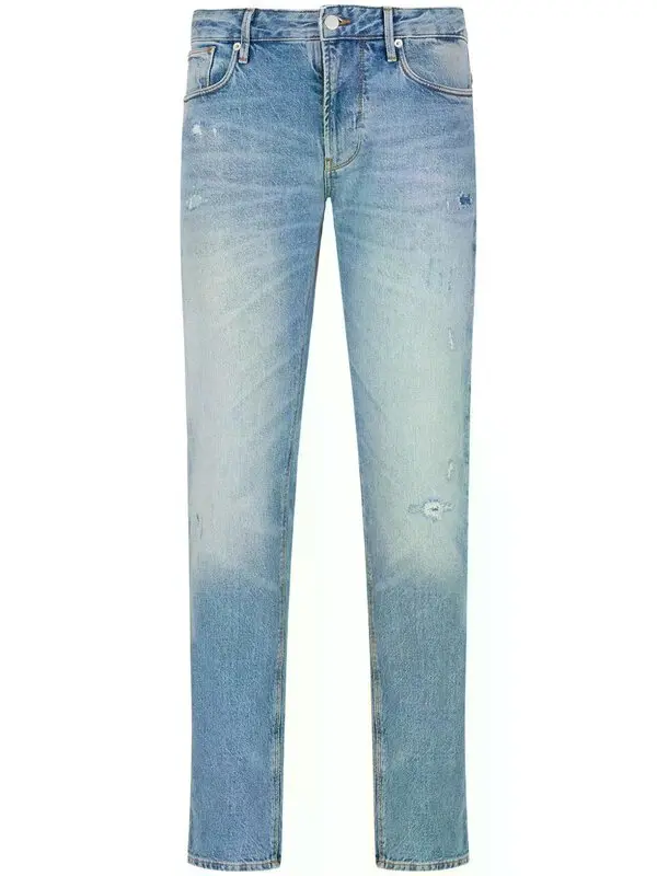 Emporio Armani J06 Slim-fit Distressed Jeans