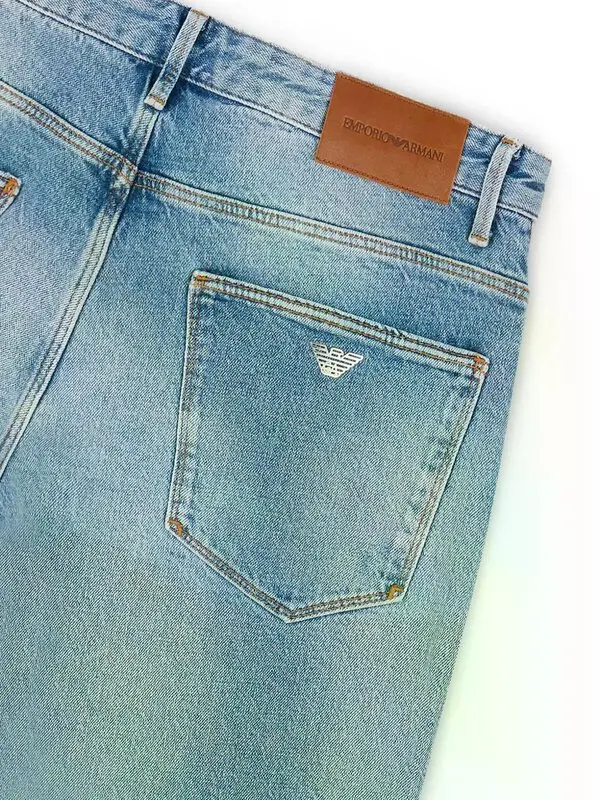 Emporio Armani J06 Slim-fit Distressed Jeans