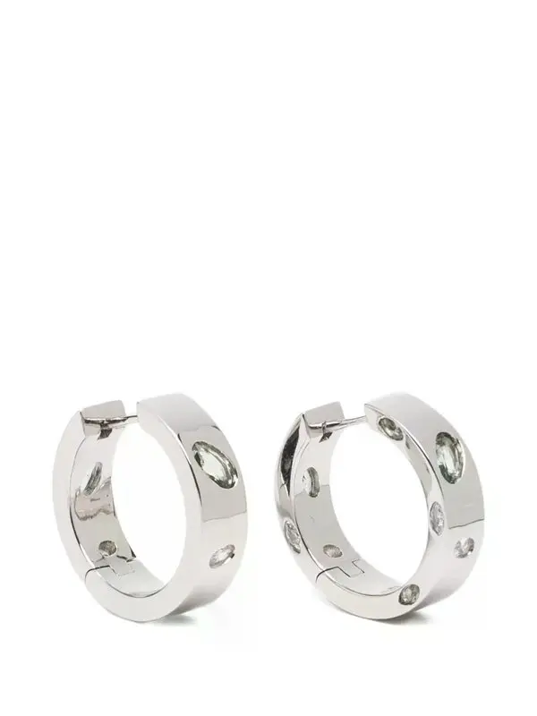 DARKAI Crystal-embellished Hoop Earrings - Silver