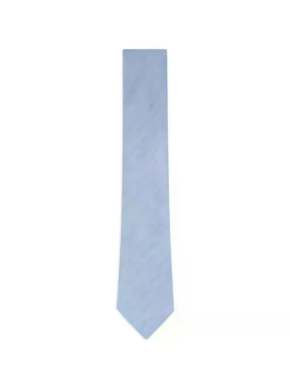 Zegna Woven Pointed-tip Tie - Blue