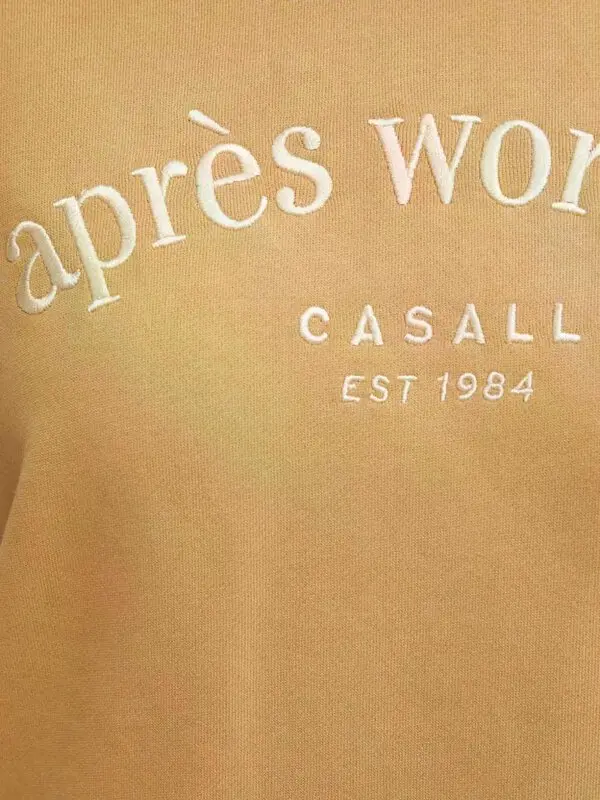 CASALL Logo Embroidered Dropped-shoulder Sweatshirt