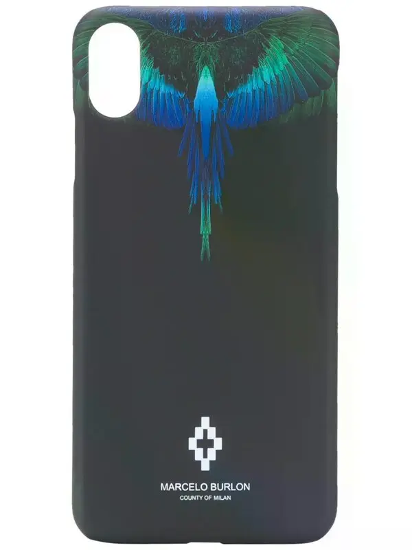 COUNTY OF MILAN Blue Wings Iphone Xs Max Case - Black