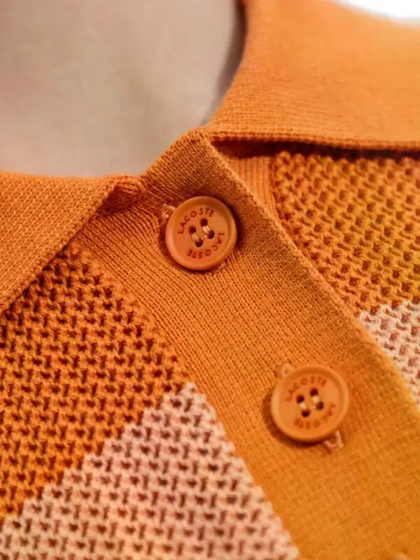 Lacoste Striped Knit Polo Shirt