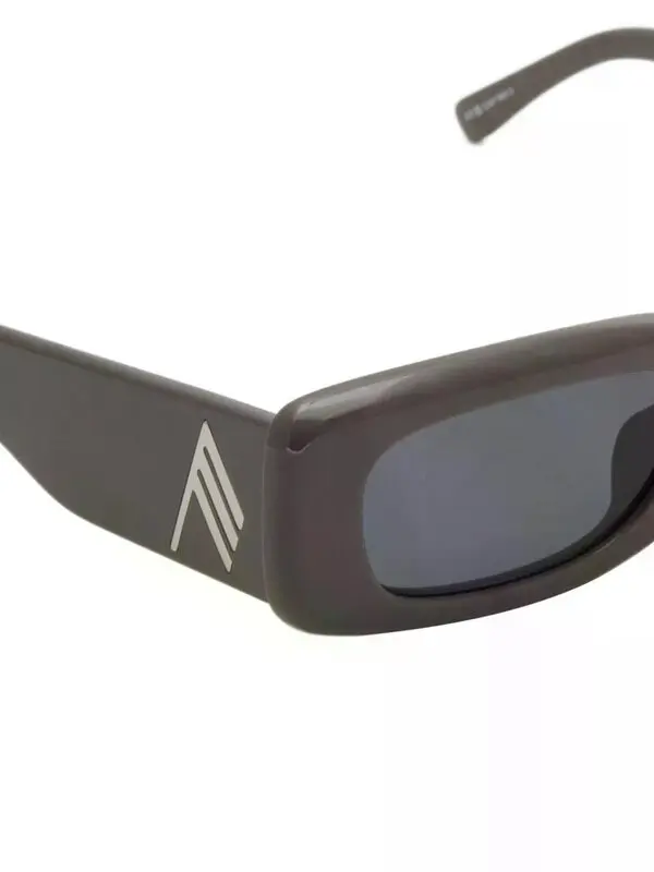 Attico X Linda Farrow Mini Marfa Rectangle-frame Sunglasses - Neutrals