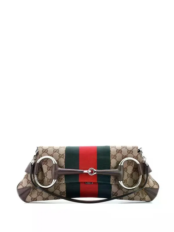 Gucci Horsebit Gg Canvas Medium Shoulder Bag