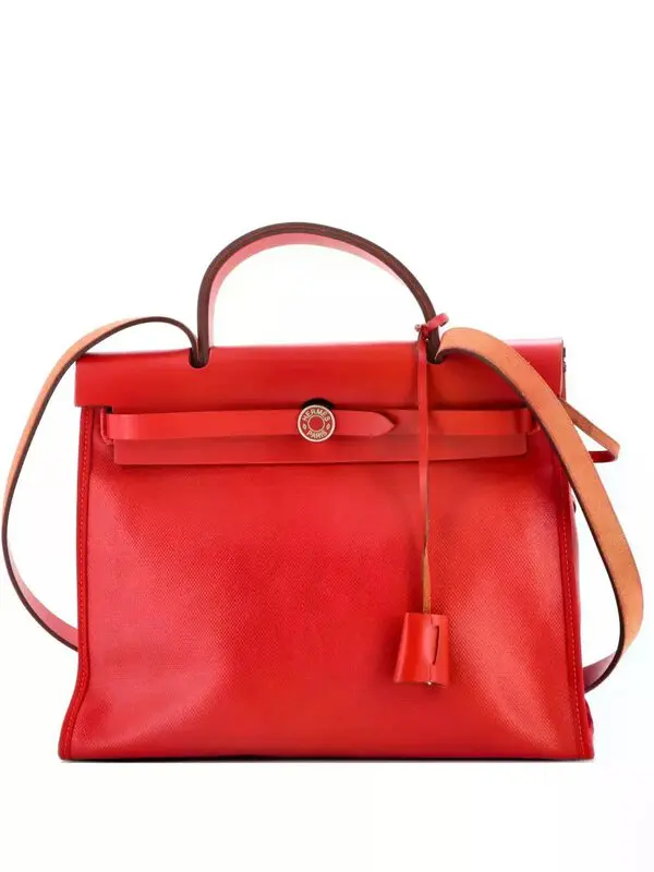 Hermès Herbag Zip Berline Shoulder Bag - Red
