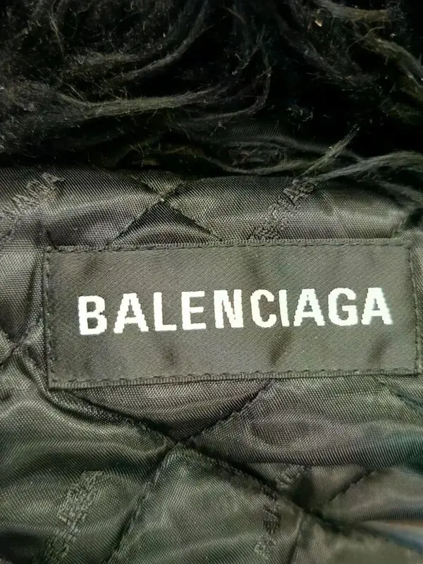Balenciaga Cropped Faux Fur Jacket
