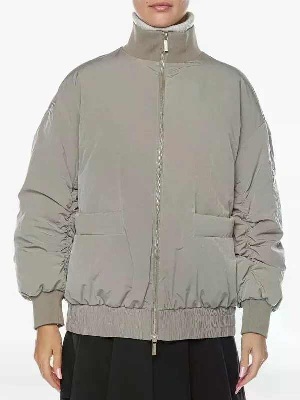 Armani Exchange Ruched Sleeve Blouson Jacket - Brown