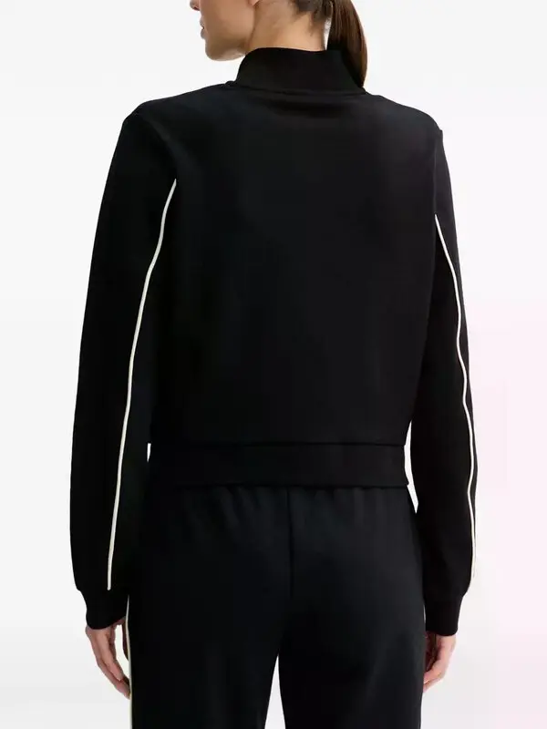 Guess Logo-patch Piped-trim Sweatshirt - Black