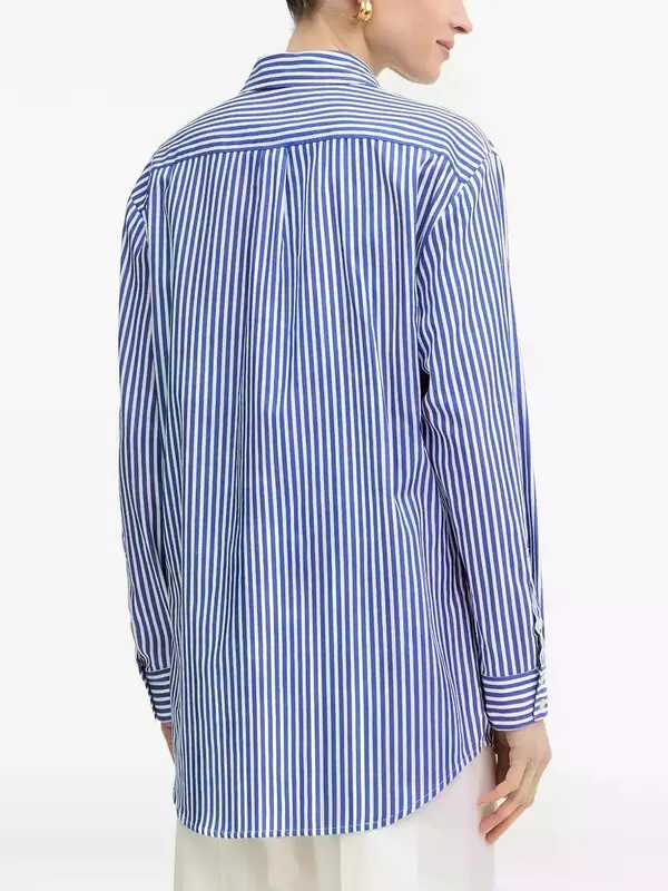 Guess Striped Logo-embroidered Shirt