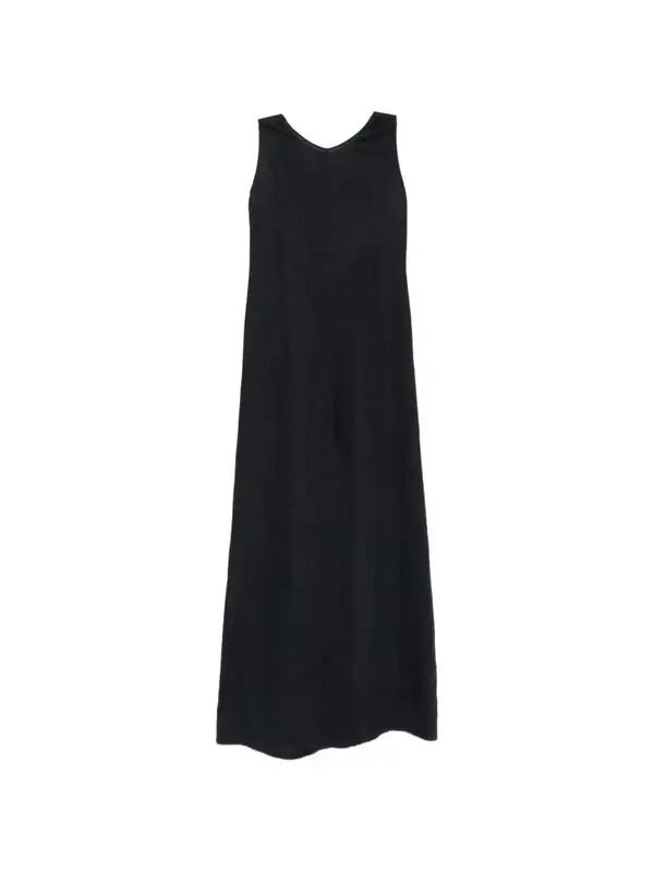 Aspesi Cut-out Tie-fastening Maxi Dress - Blue