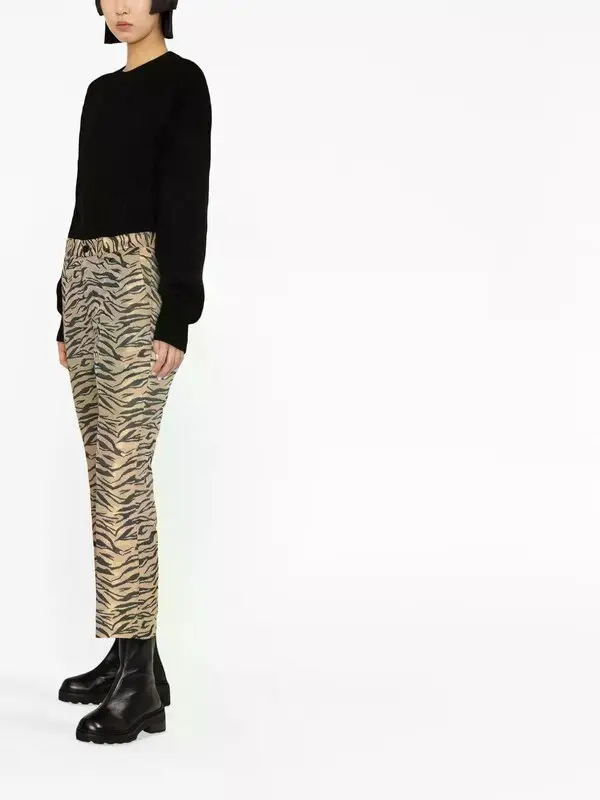 Zadig&Voltaire Animal Print Flared Trousers