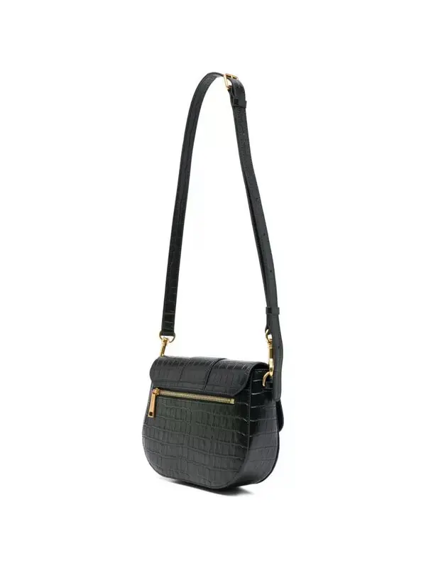 LANCASTER Exo Ily Croc-effect Leather Crossbody Bag
