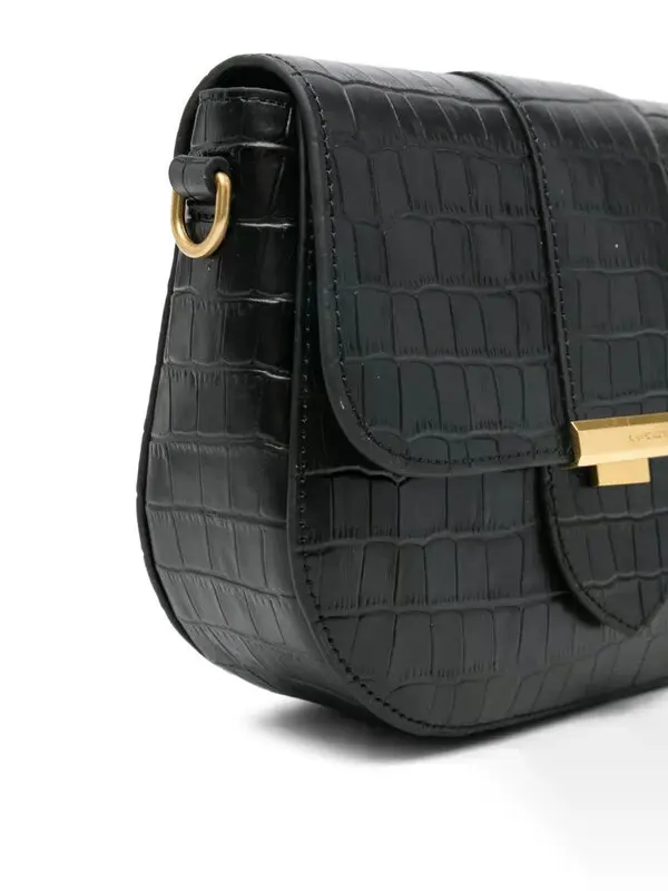 LANCASTER Exo Ily Croc-effect Leather Crossbody Bag
