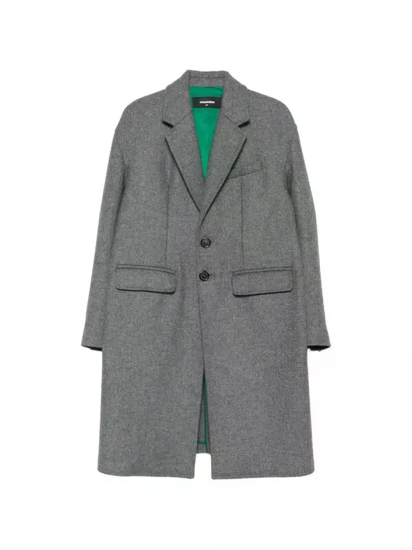 Dsquared2 Single-breasted Notched-lapel Coat - Grey