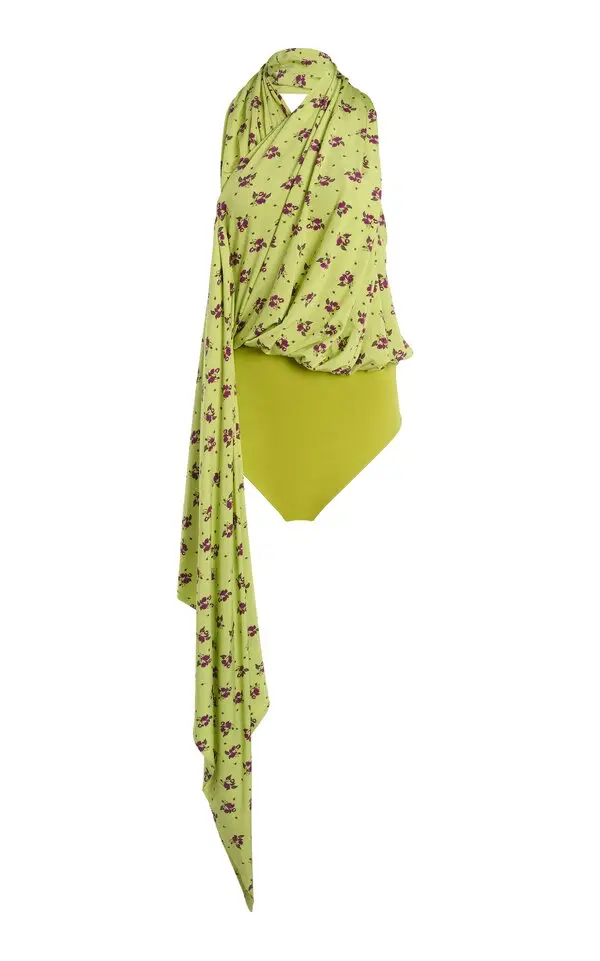 Coperni Draped Halterneck Bodysuit - Print