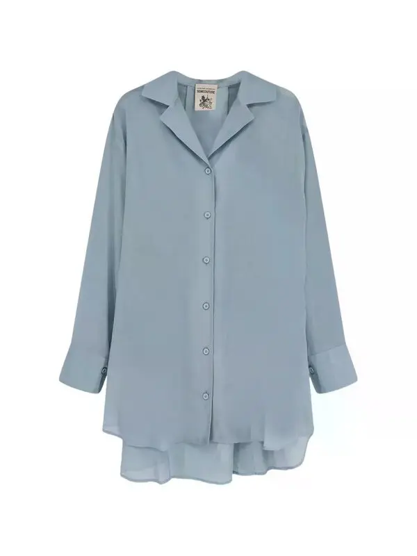 SEMICOUTURE Rachelle Oversized Shirt - Blue