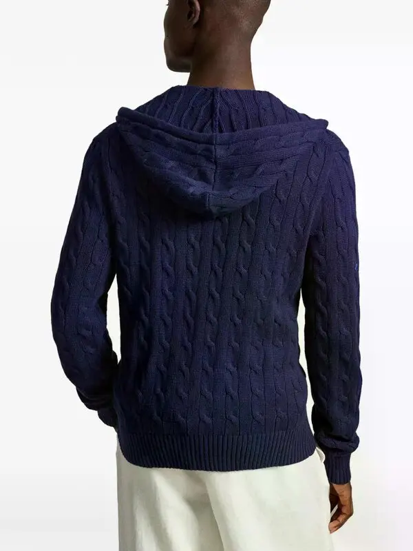 Polo Ralph Lauren Cable Knit Zip-up Hooded Cardigan