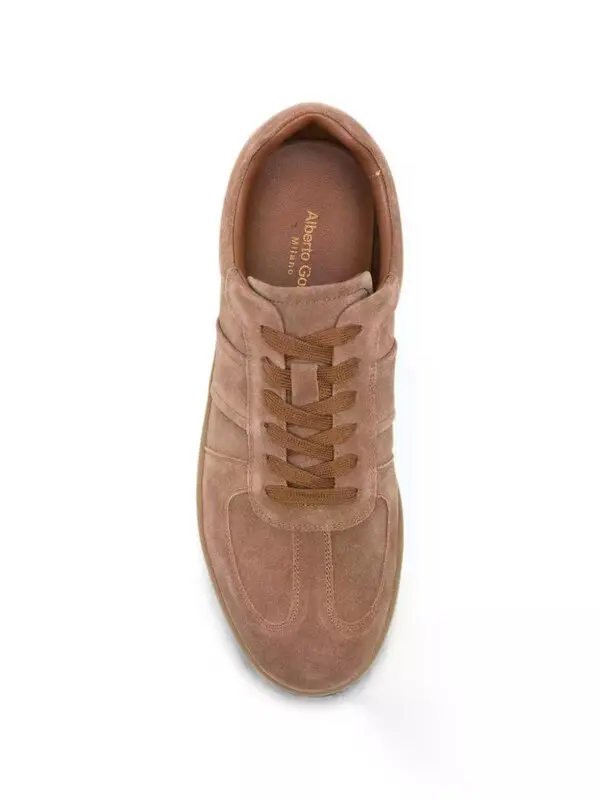 ALBERTO GOZZI Suede Panelled Lace-up Sneakers