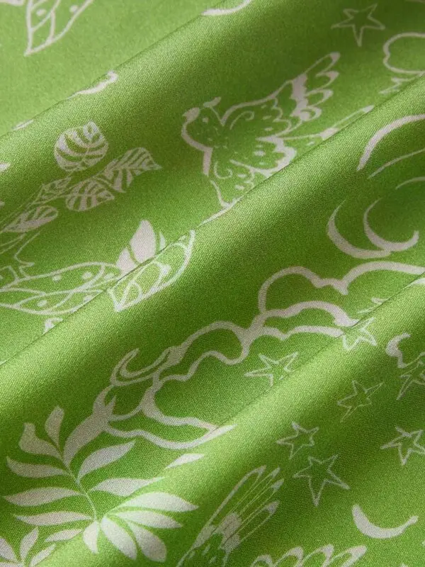 Shanghai Tang Graphic Print Tunic - Green