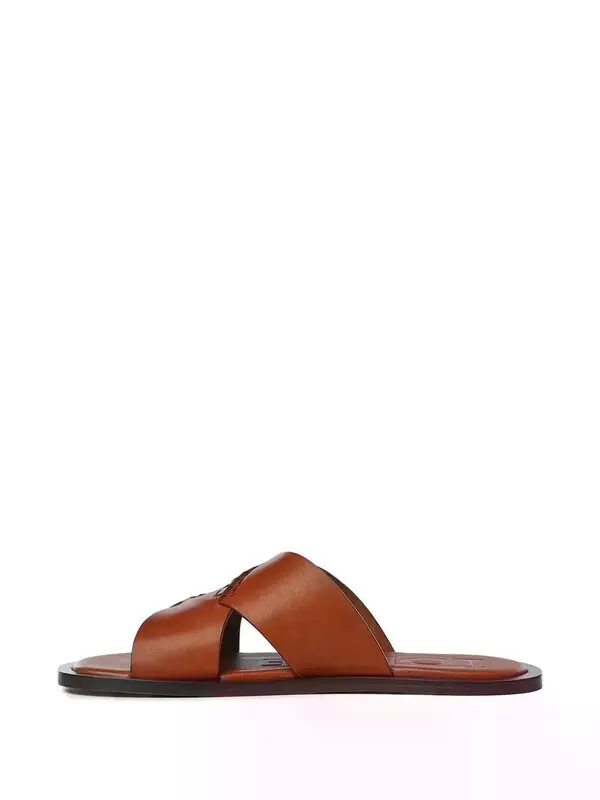 Loewe Crossover Strap Whipstitched Sandals