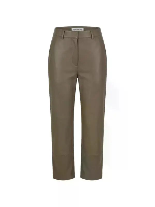 THE FRANKIE SHOP Lior Leather Trousers - Brown