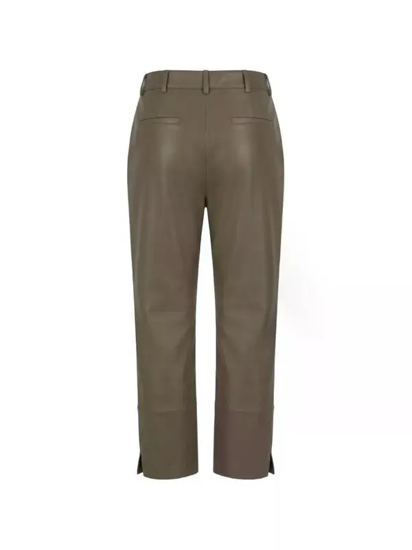 THE FRANKIE SHOP Lior Leather Trousers - Brown